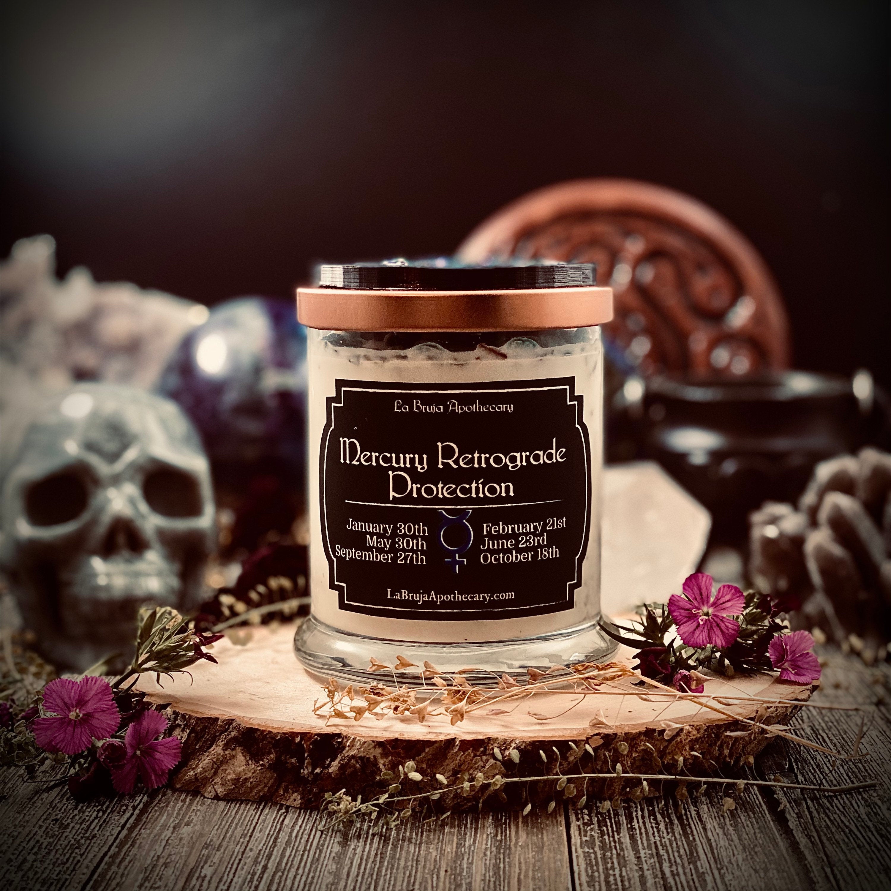 2024 Mercury Retrograde Protection Candle – La Bruja Apothecary